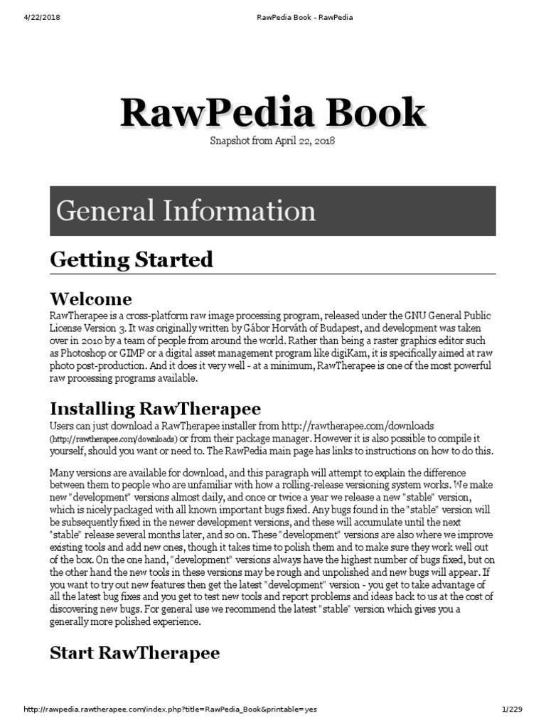Raw Pedia | PDF | Rgb Color Model | Raw Image Format