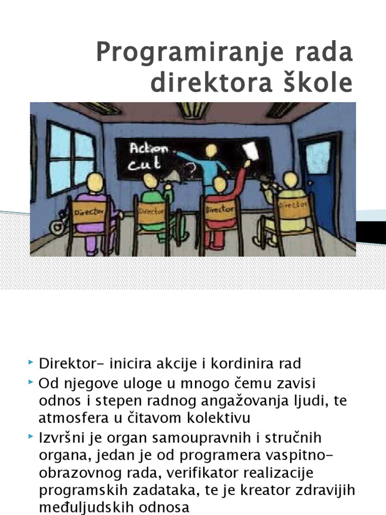 Programiranje Rada Direktora Škole Pdf