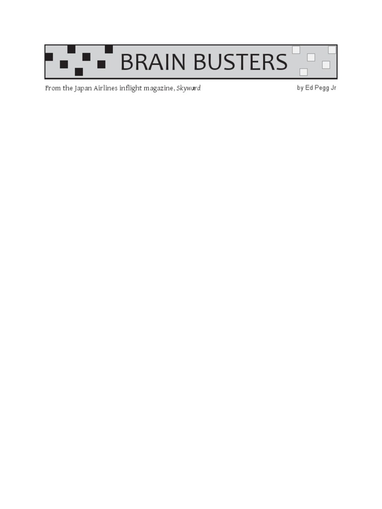 Ed Pegg Jr's Brain Busters Puzzles | PDF | Nature