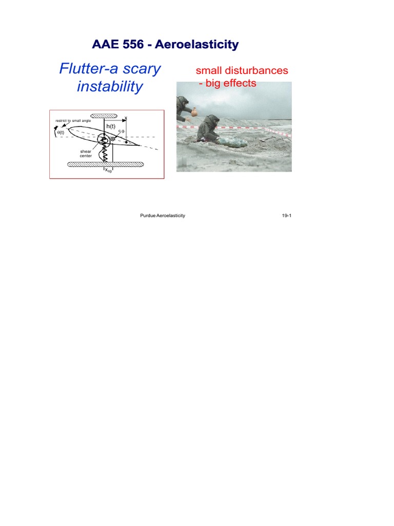 Flutter-A Scary Instability: AAE 556 - Aeroelasticity AAE 556 ...