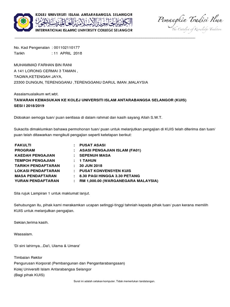 Offer Letter | PDF