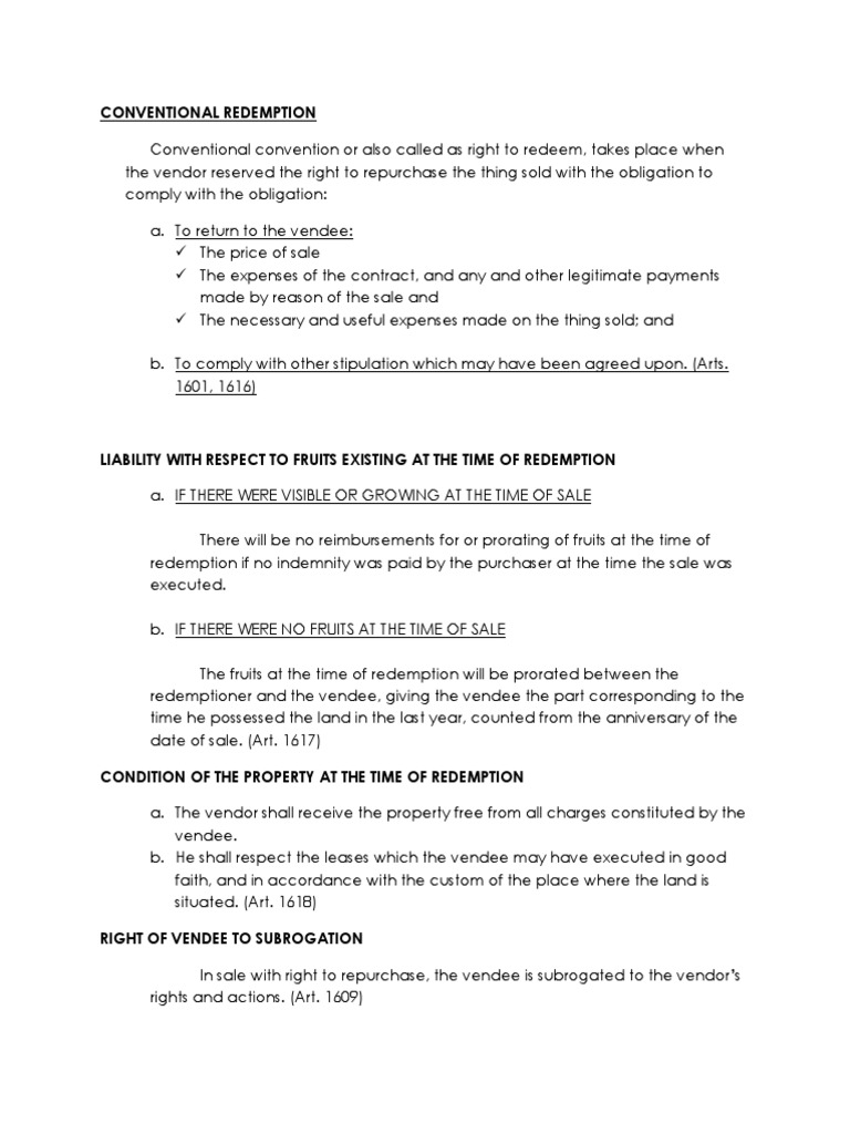 Sales Redemption | PDF | Ownership | Deed