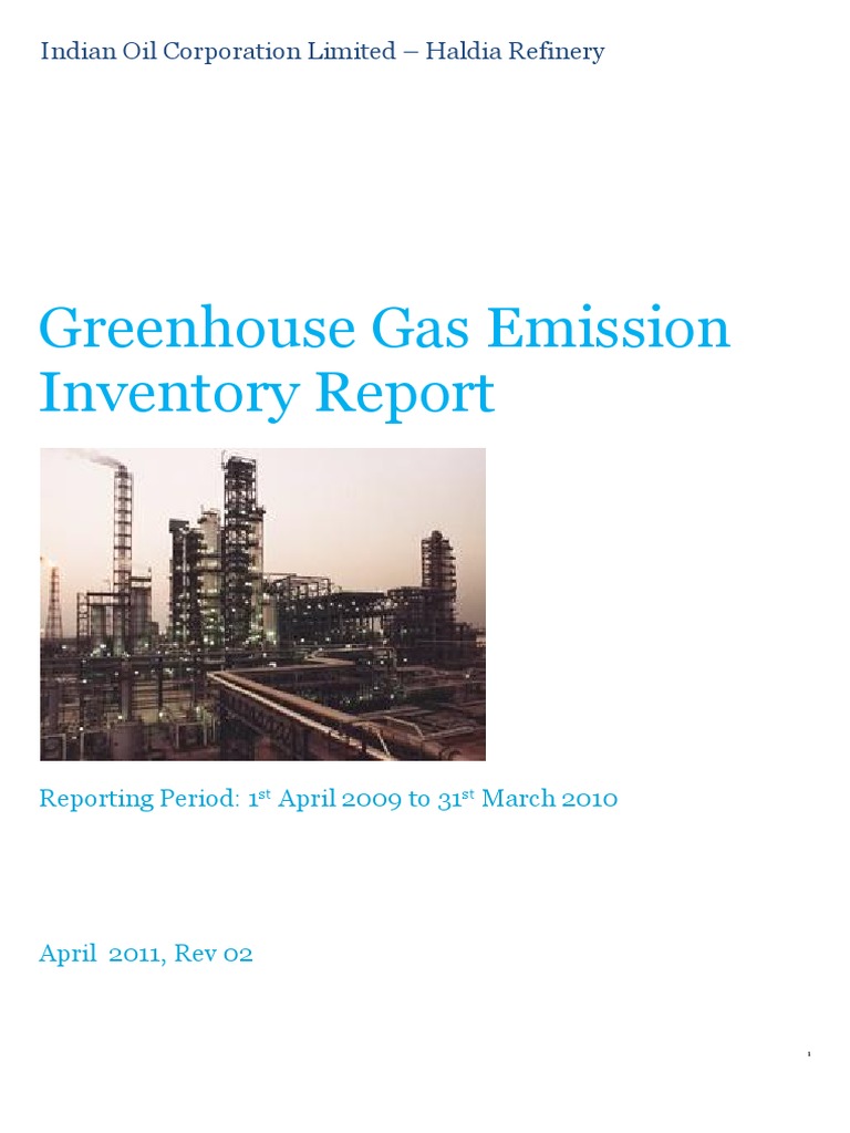 GHG Emission Inventory Report - Haldia Refinery | PDF | Greenhouse Gas ...
