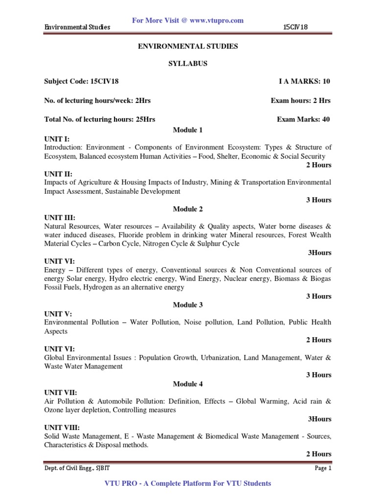 Environmental Studies Notes | PDF | Food Web | Atmosphere Of Earth