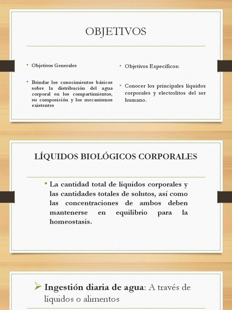 Diapositiva de Liquidos Corporales | PDF | Edema | Agua