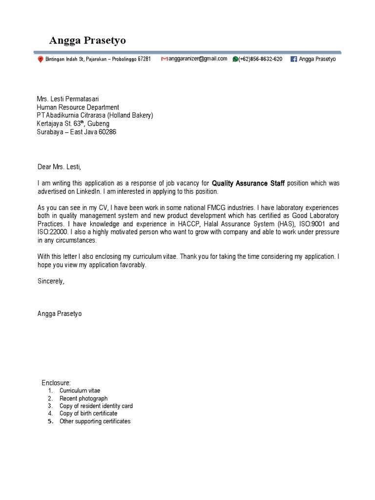Cover Letter Final | PDF