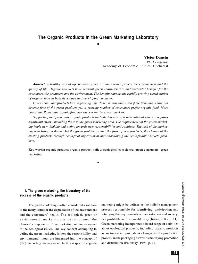 Victor Danciu - Eseu Stiintific Ase | PDF | Organic Foods | Organic Farming