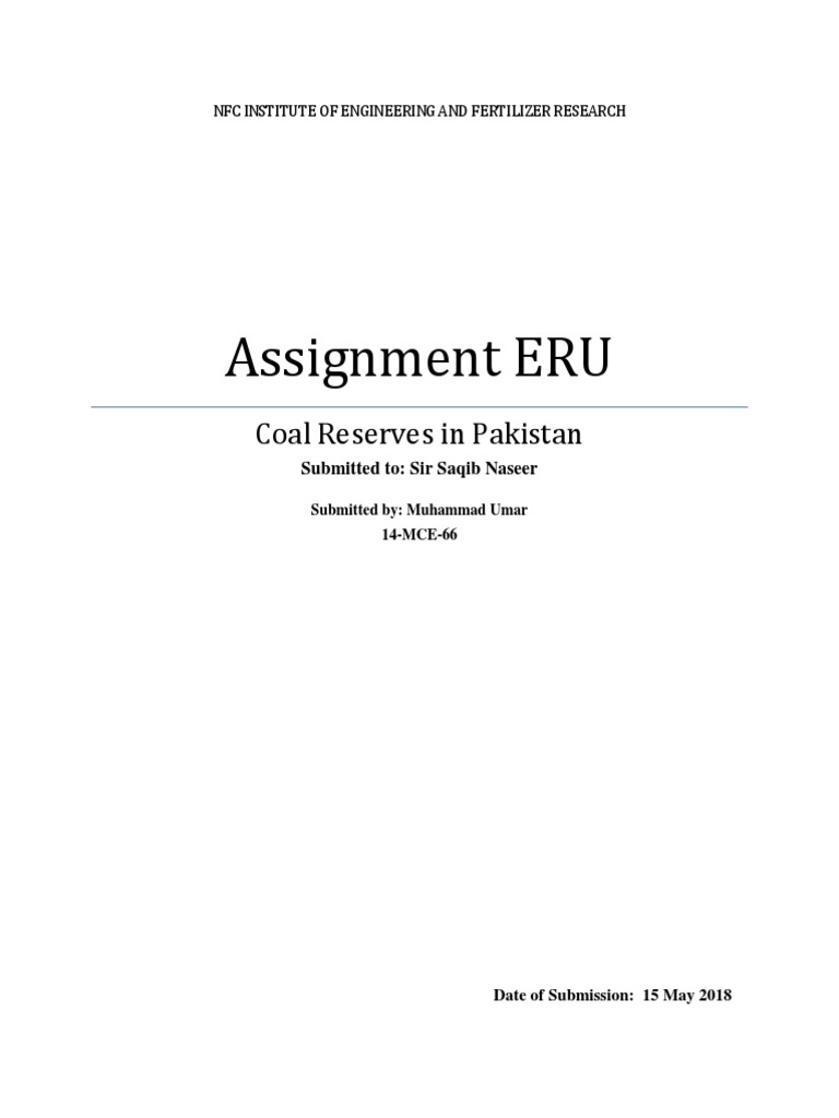 Assignment Coal Reserves | PDF | Nature