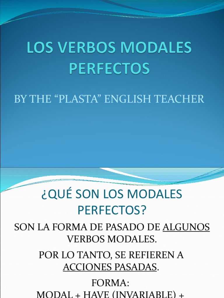 Guía de Modales Perfectos en Inglés | PDF | Lingüística | Sintaxis