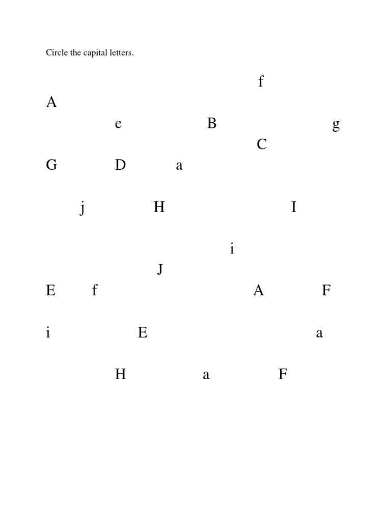 Circle Capital Letters | PDF
