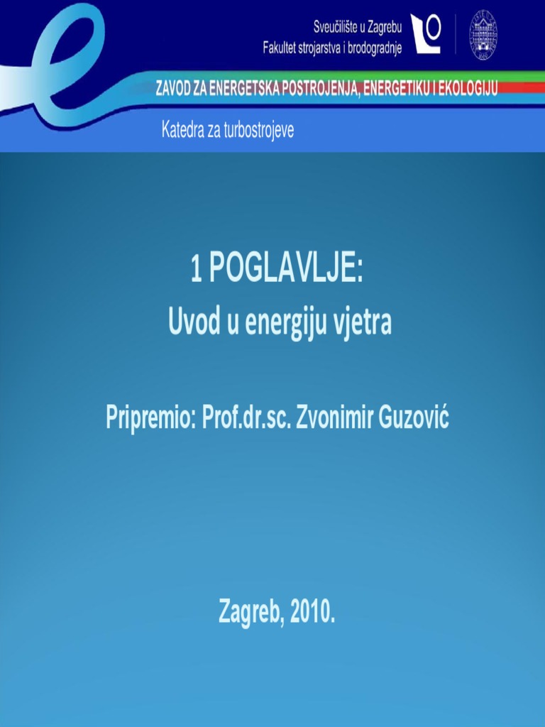 Vjetroturbine I Postrojenja PDF | PDF
