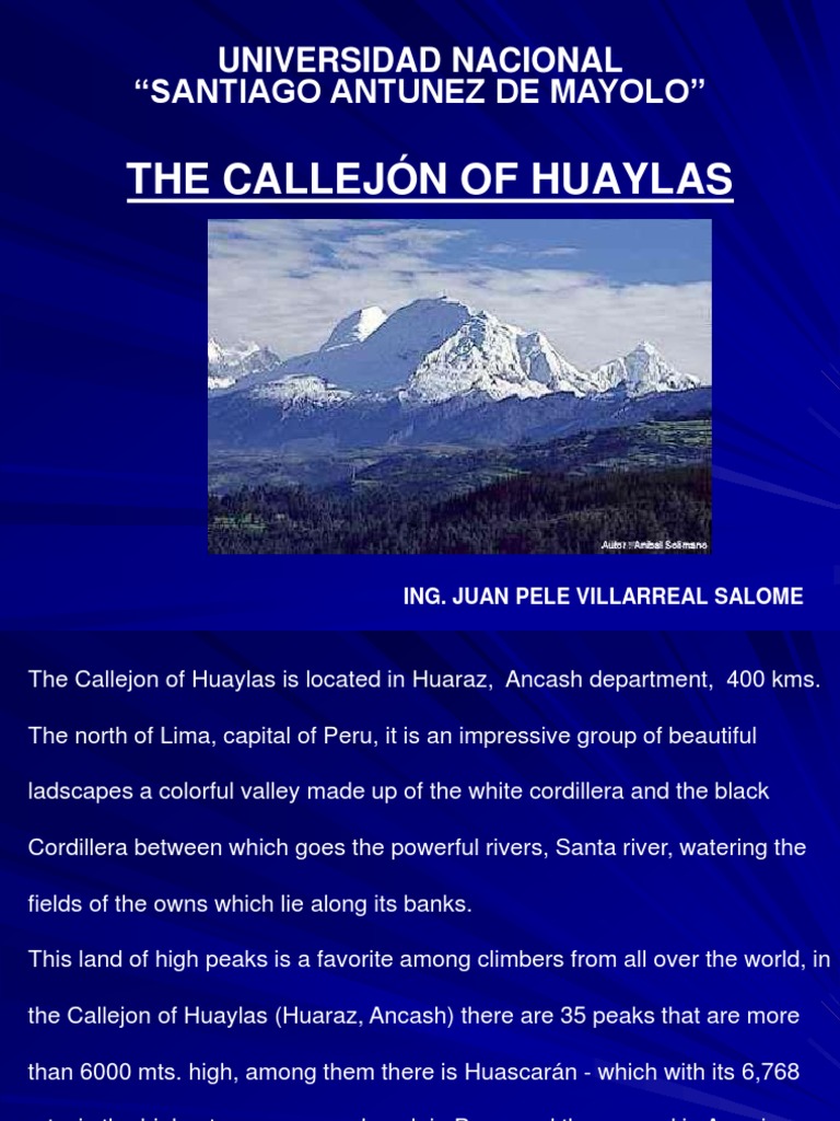 The Callejon of Huaylas | PDF | Nature