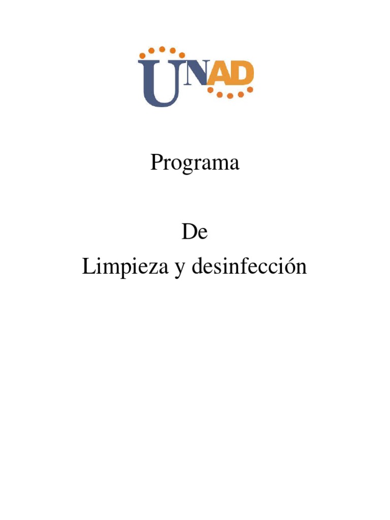 Programa de Limpieza y Desinfeccion | PDF | Detergente | Agua