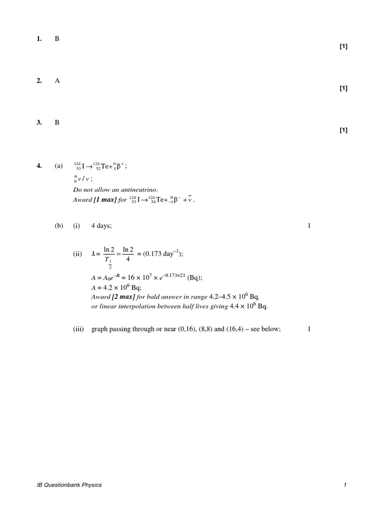 Atomic & Nuclear Physics Answers PDF | PDF | Radioactive Decay | Atomic ...