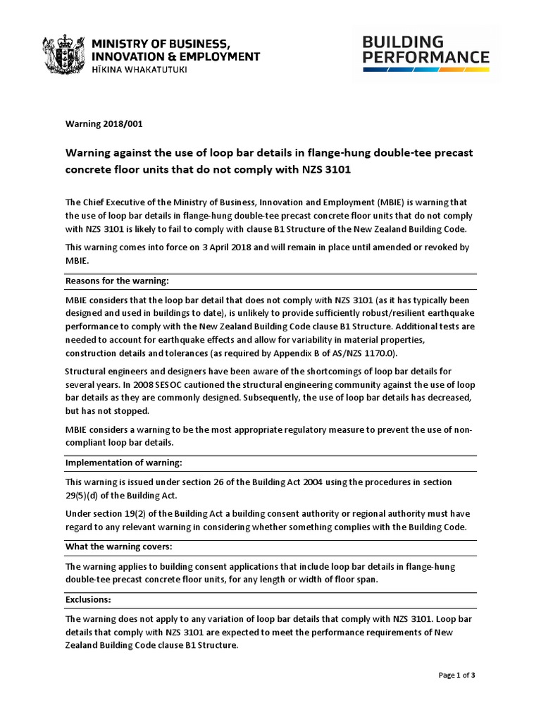 Loop Bar Warning | PDF | Concrete | Engineering