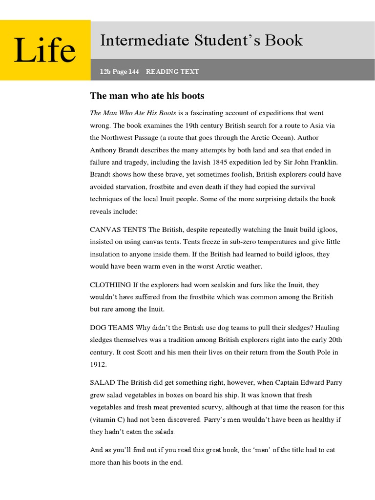 Life Life: Intermediate Student's Book | PDF | Inuit | Northwest Passage