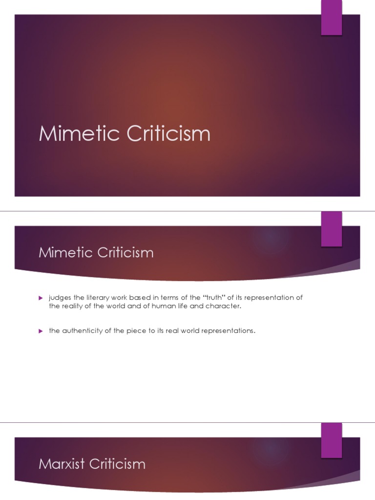 Mimetic Criticism | PDF | Karl Marx | Philosophical Movements