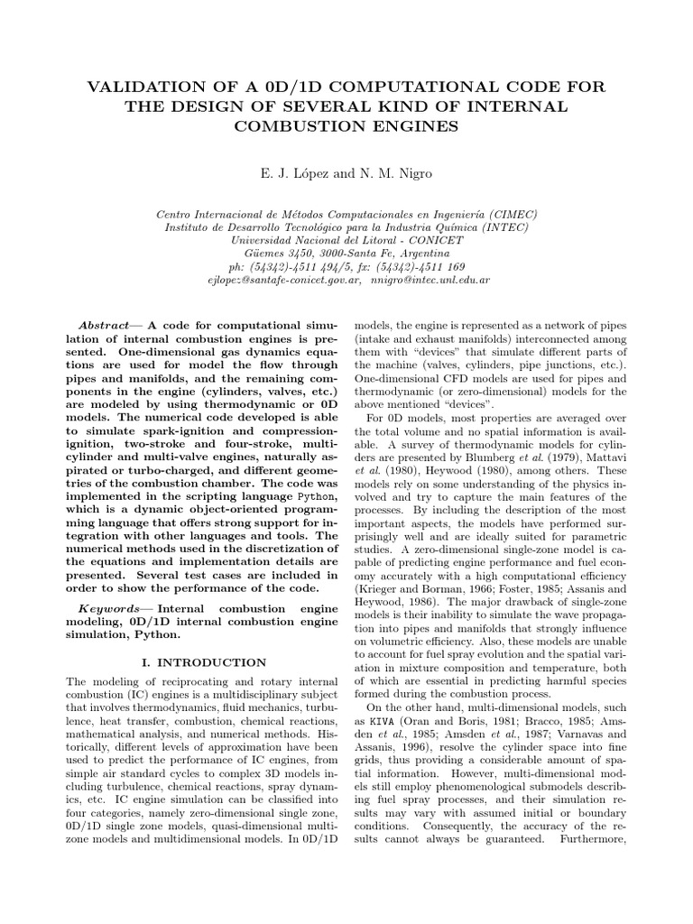 1-d Ic Engine Model With Python PDF | PDF | Internal Combustion Engine ...