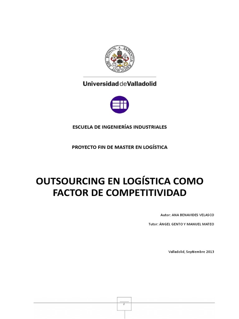 TFM P 111 | PDF | Logística | Outsourcing