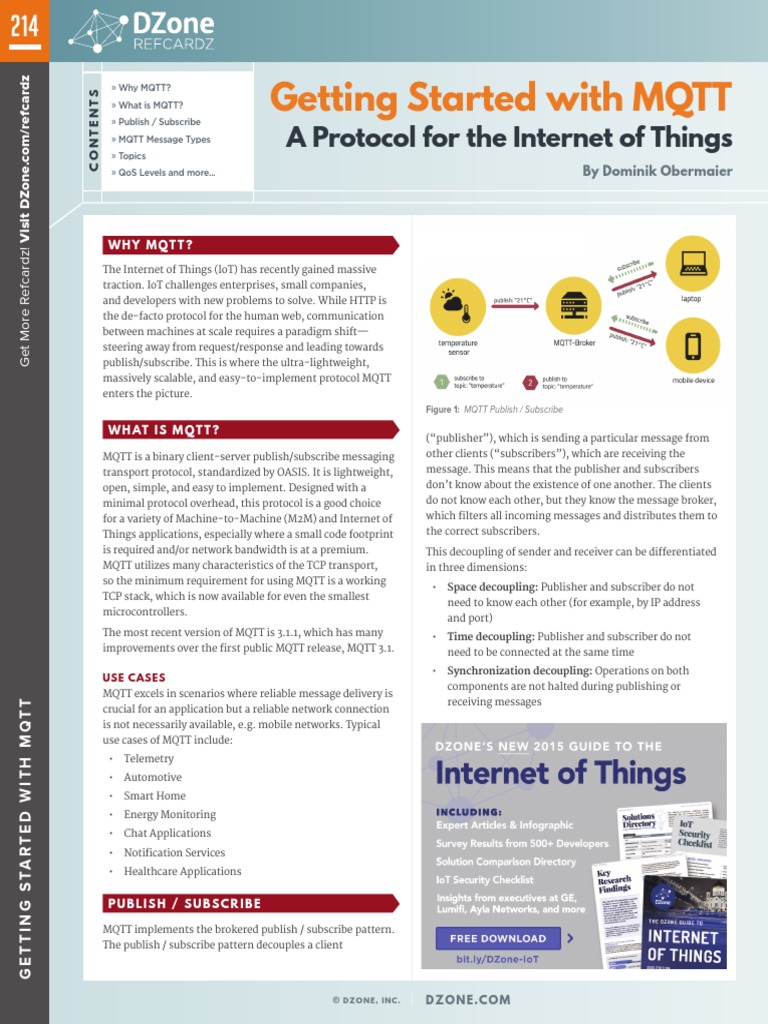 Getting Started With MQTT | PDF | Transport Layer Security ...