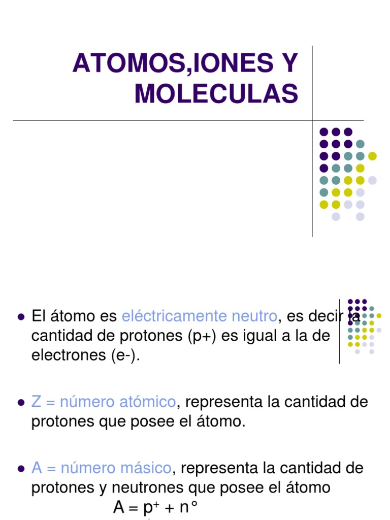 Atomos, Iones y Moleculas | PDF | Moléculas | Enlace químico
