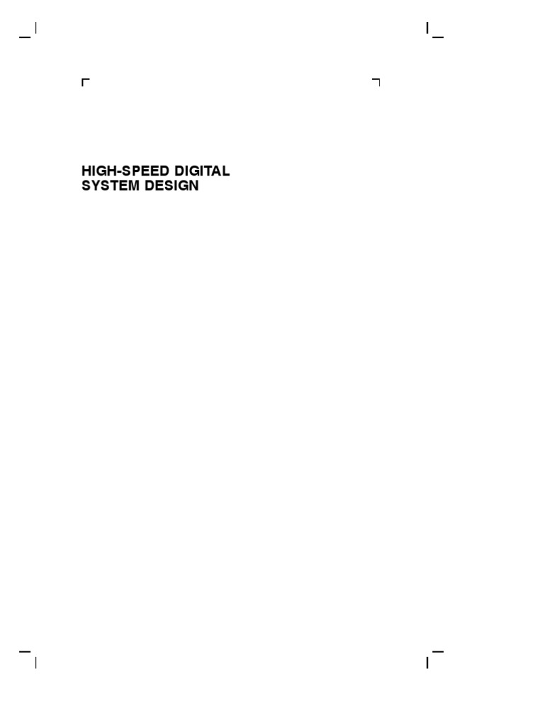 High-Speed Digital System Design | PDF | Transmission Line | Electronic ...
