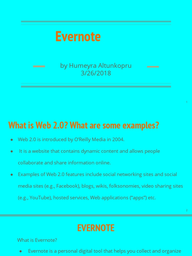 Evernote | PDF | Evernote | Web 2.0