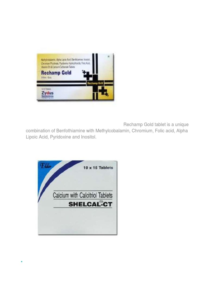 Rechamp Gold Tablet Is A Unique Combination of Benfothiamine With ...