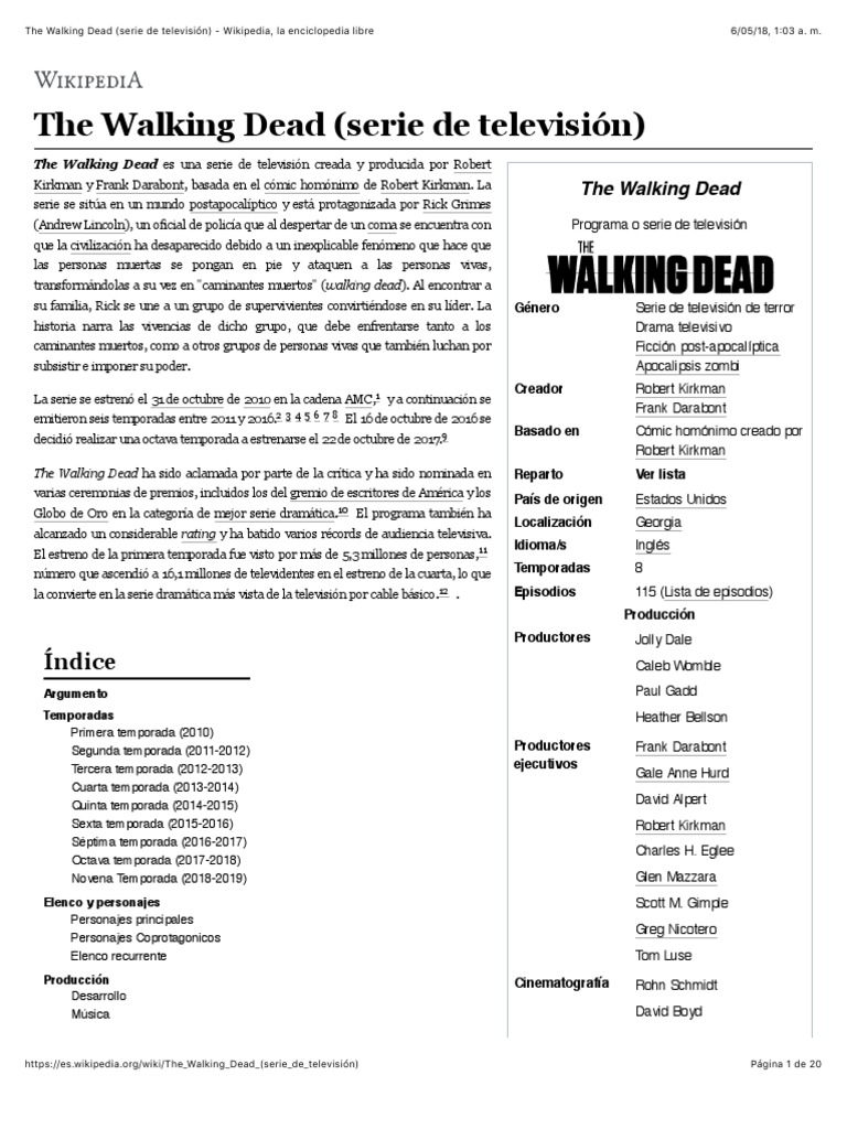 The Walking Dead | PDF | The Walking Dead (Serie de TV) | Rick Grimes