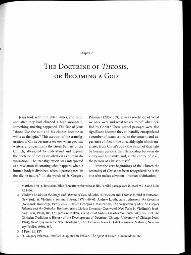 The Doctrin of Theosis or Becoming A God | PDF