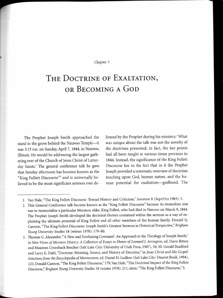 The Doctrine of Exaltation or Becoming A God | PDF