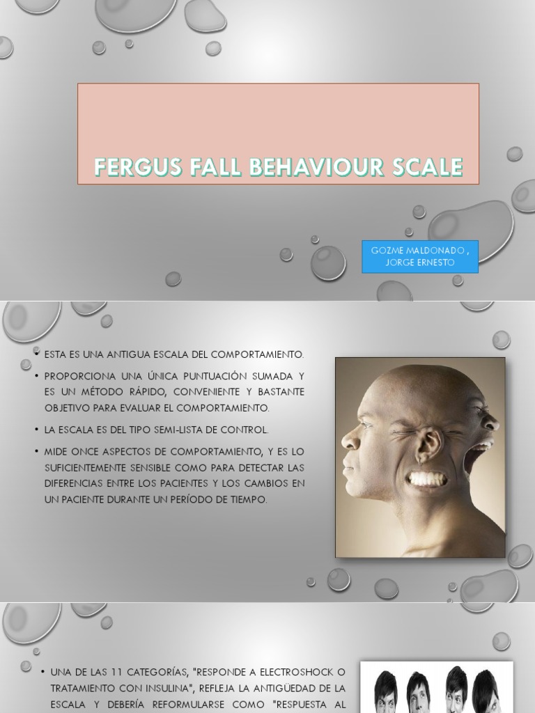 Fergus Fall Behaviour Scale | PDF