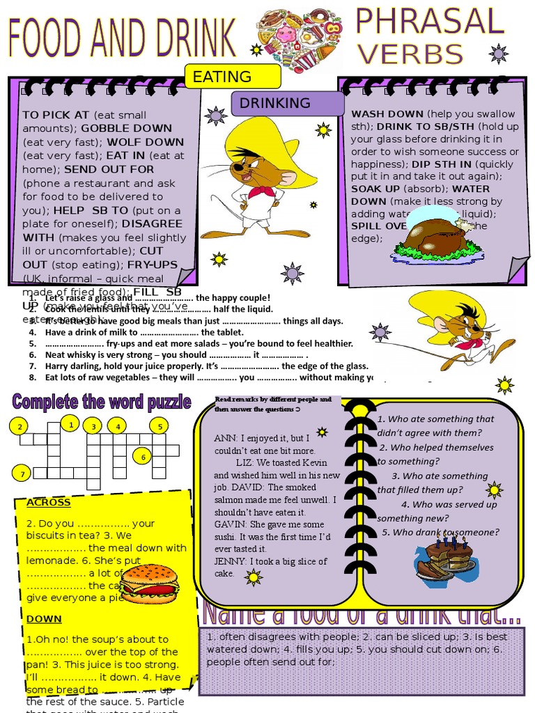 Food and Drink Vocabulary Exercises | PDF | Foods | Food And Drink ...