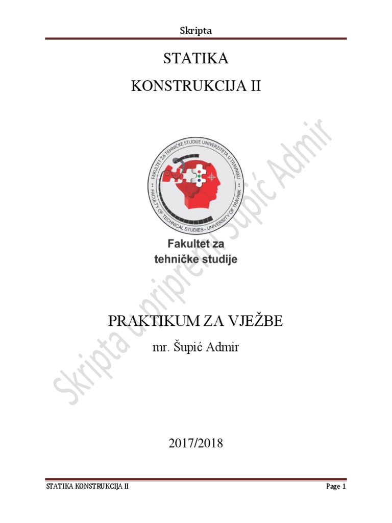 Statika Konstrukcija II | PDF