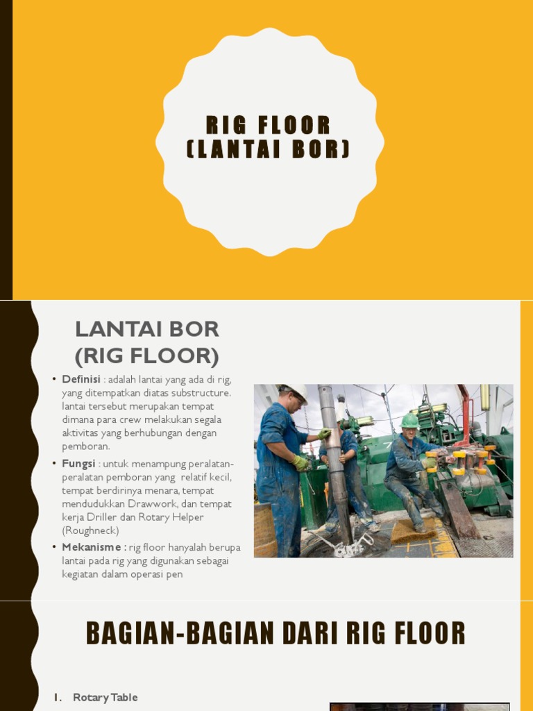 Peralatan dan Fungsi Rig Floor | PDF | Griya & Taman | Komputer