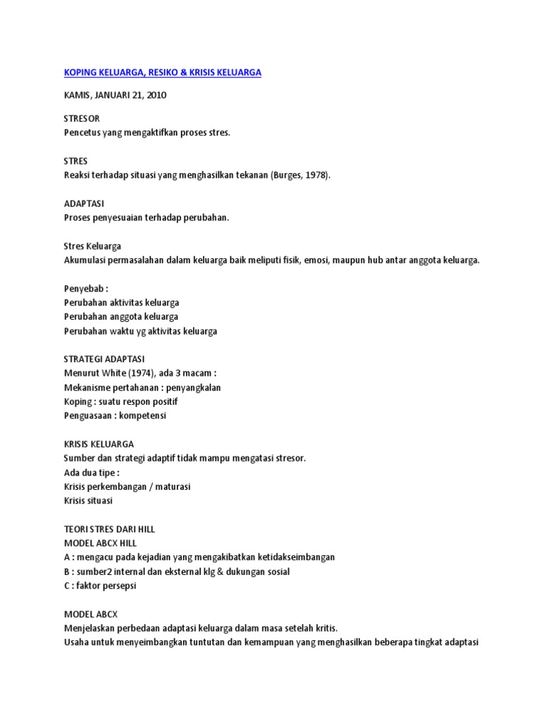 Koping Keluarga | PDF