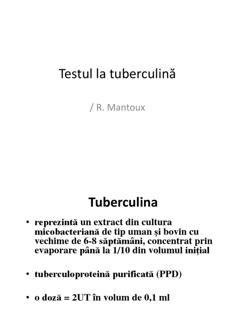 Testul La Tuberculină | PDF
