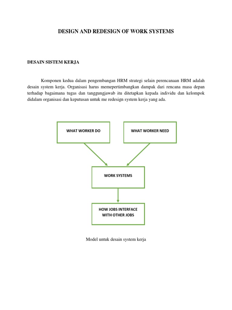 Desain Sistem Kerja | PDF