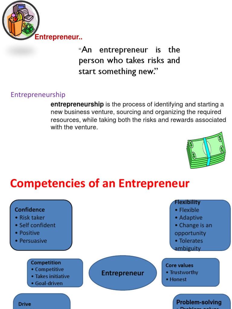An Entrepreneur Is The Person Who Takes Risks and Start Something New ...