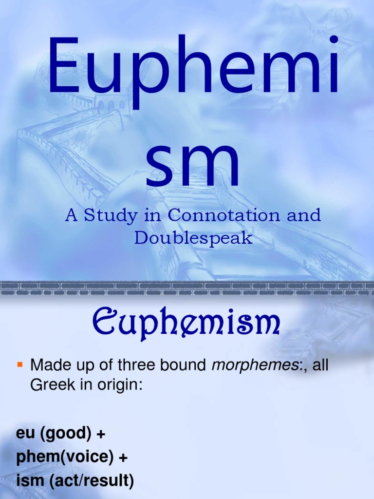 Understanding Euphemisms and Doublespeak | PDF | Young Adult