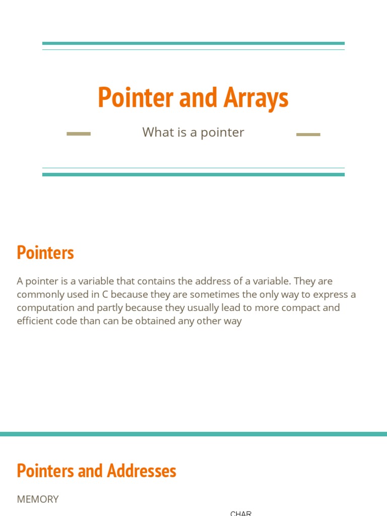 Pointers and Arrays | PDF