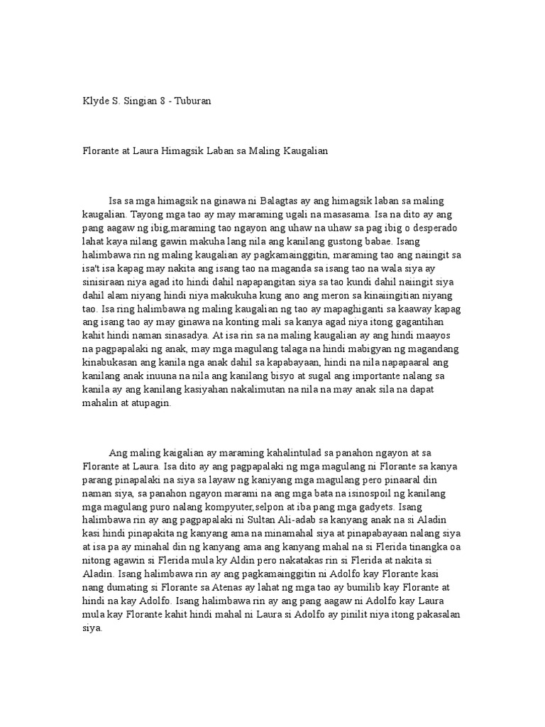 Himagsik Laban Sa Maling Kaugalian | PDF