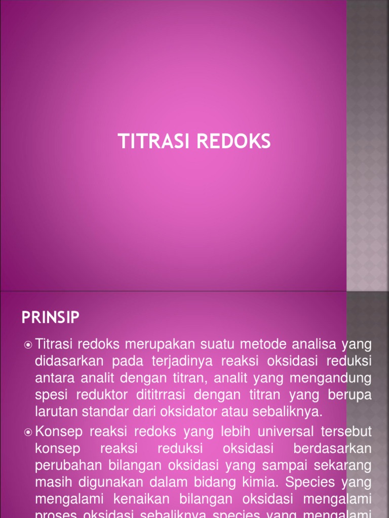 Titrasi Redoks | PDF