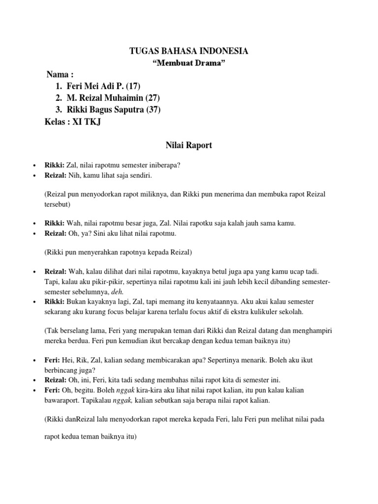 Contoh Dialog 3 Orang Tentang Pendidikan | PDF