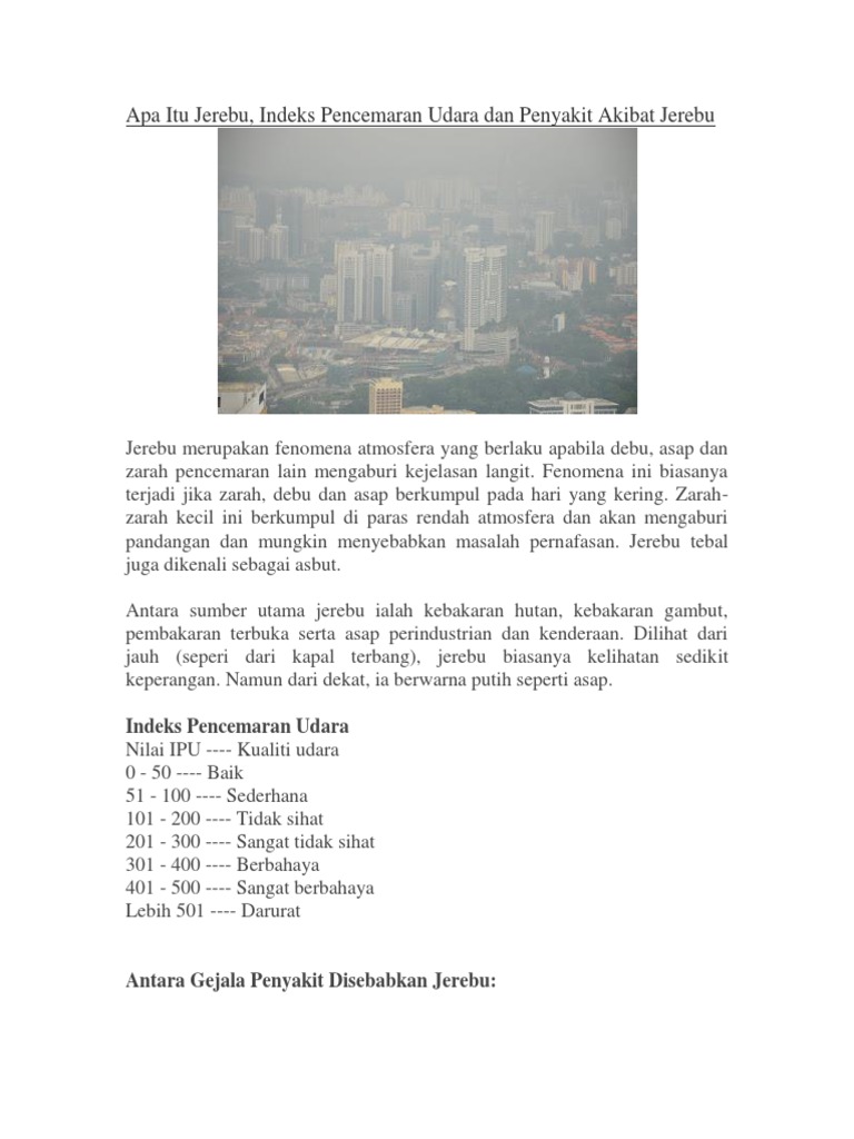 Apa Itu Jerebu | PDF