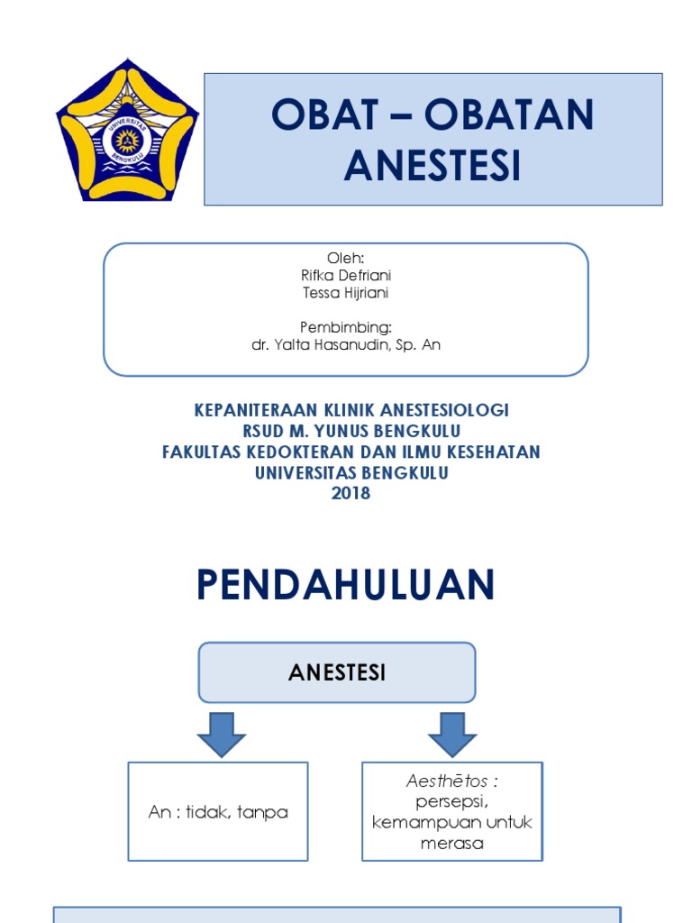 Obat Anestesi: Perbandingan Efek dan Aplikasi Berbagai Jenis Obat ...