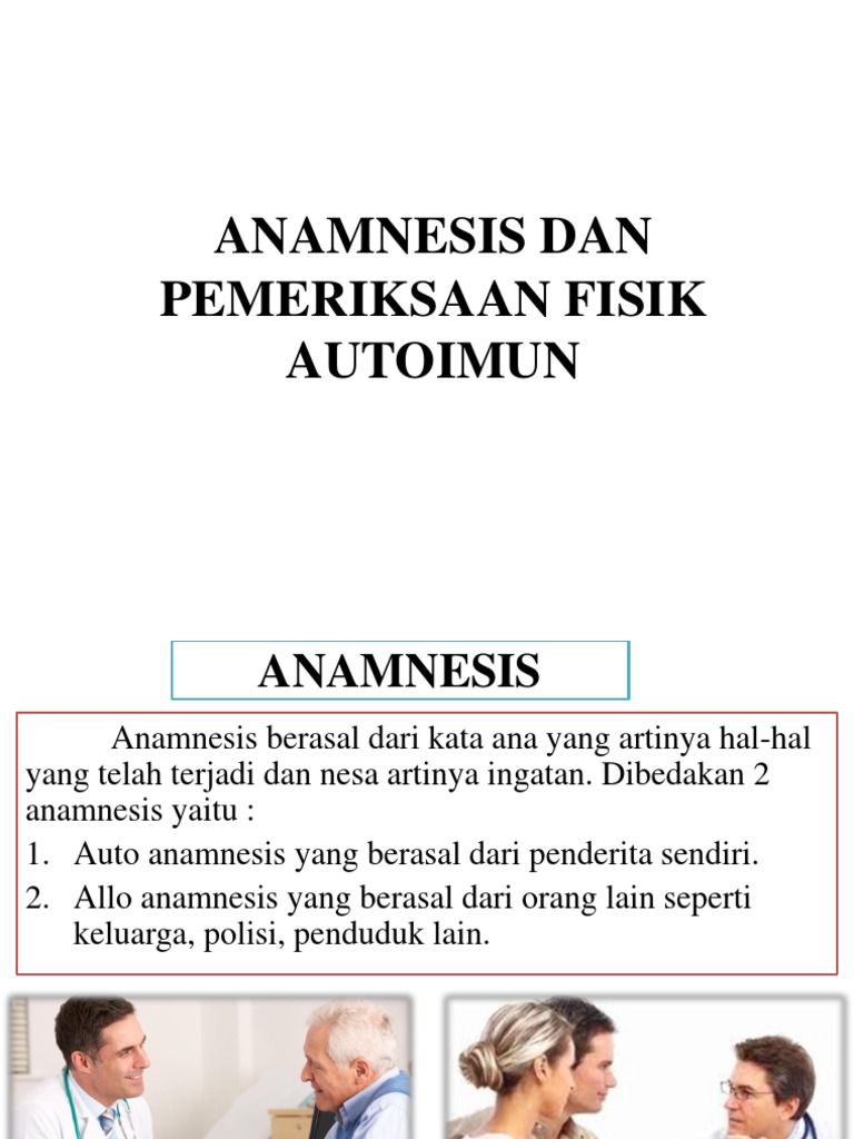 Anamnesis Dan Pemeriksaan Fisik Autoimun | PDF