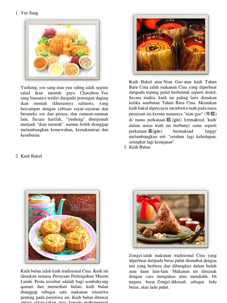 Makanan Tradisional Kaum Cina | PDF