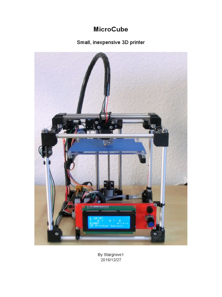 MicroCube Assembly Guide | PDF | Nut (Hardware) | 3 D Printing
