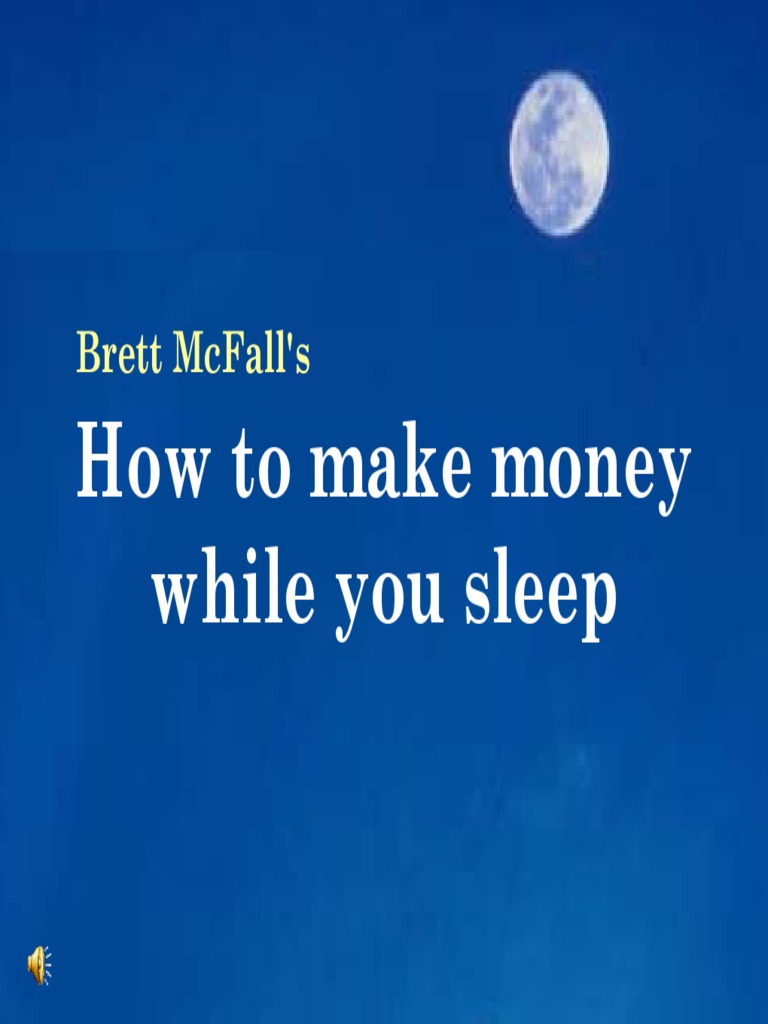 How To Make Money While You Sleep Pdf E Bay E Books